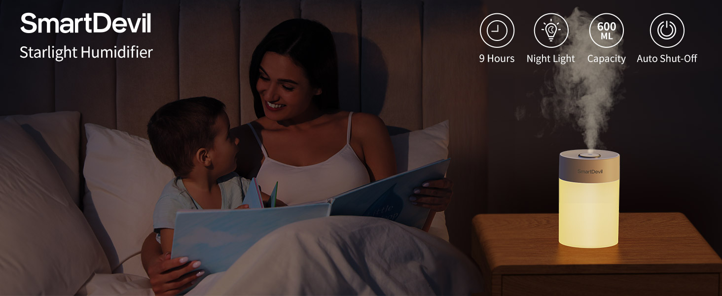 Amazon.com: SmartDevil Small Humidifier, Portable USB Personal Desk ...