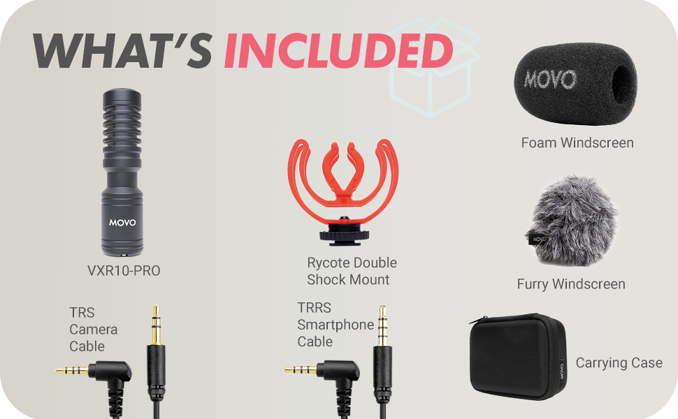 Amazon.com: Movo VXR10-PRO External Video Microphone for Camera with Rycote Lyre Shock Mount ...