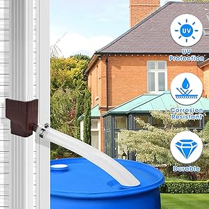 Rainwater Collection System, Rain Diverter for Standard Downspouts ...