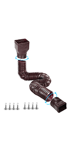 Gutterlix Flexible Gutter Downspout Extensions, Connectable Downspout ...