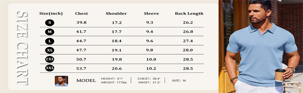 COOFANDY Mens Knit Polo Shirts V Neck Short Sleeve Stretch Polo T Shirt Casual Golf Shirts: Buy ...