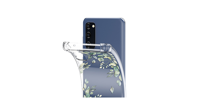 Amazon.com: RALEAVO Floral Case for Samsung Galaxy S20 FE 5G,Clear Leaves Flower Case Slim Cute ...