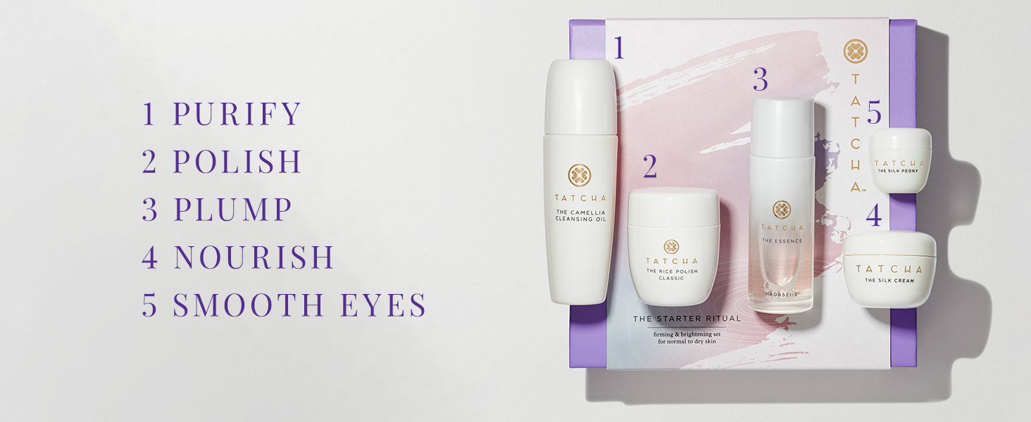 Amazon.com: Tatcha The Starter Ritual Set - Nourishing for Combo to Dry Skin | 2 Week ...