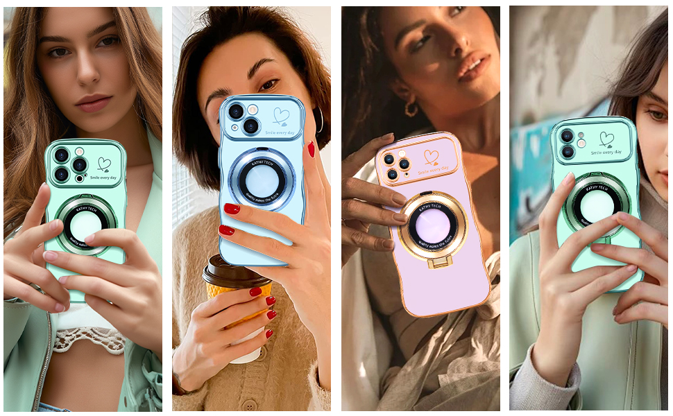 Amazon.com: NITITOP Compatible with iPhone 13 Pro Max Case Magnetic Ring Stand [Compatible with ...