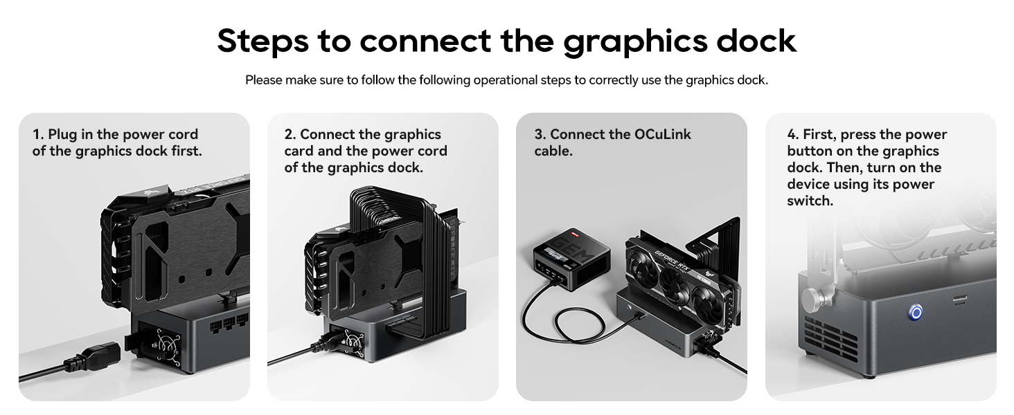 Amazon.com: AOOSTAR AG01 EGPU Dock,with Oculink Port, 800W Power Supply(for EGPUs up to 600W ...