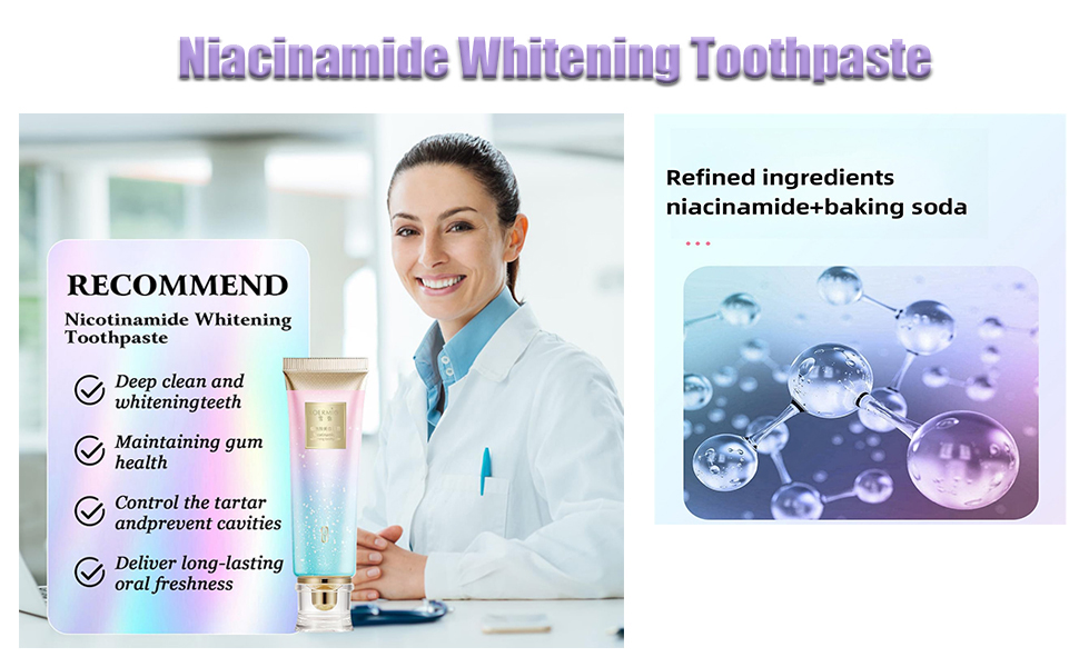 Amazon.com: Niacinamide Toothpaste, Niacinamide Whitening Toothpaste, Fresh Breath, Remove Tooth ...