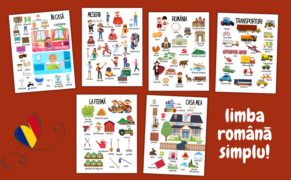 1000 Words in Romanian: Romanian Language for Children ,an Illustrated Book to Learn the Most ...
