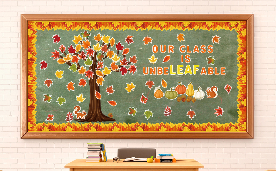 Amazon.com: Haooryx Fall Autumn Unbeleafable Artificial Leaves Cutouts ...