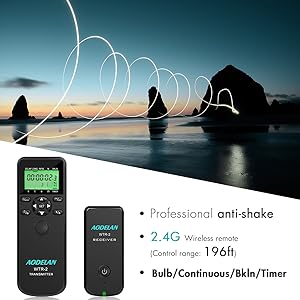 AODELAN Camera Wireless Shutter Release Timer Remote Control Compatible for Canon EOS R, ROS RP ...