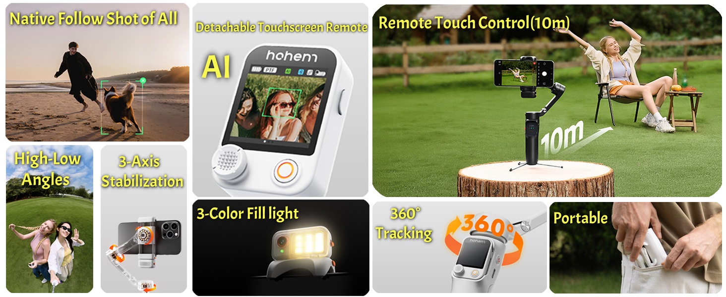 Amazon.com: hohem iSteady V3 Ultra Gimbal Stabilizer for iPhone,Phone ...