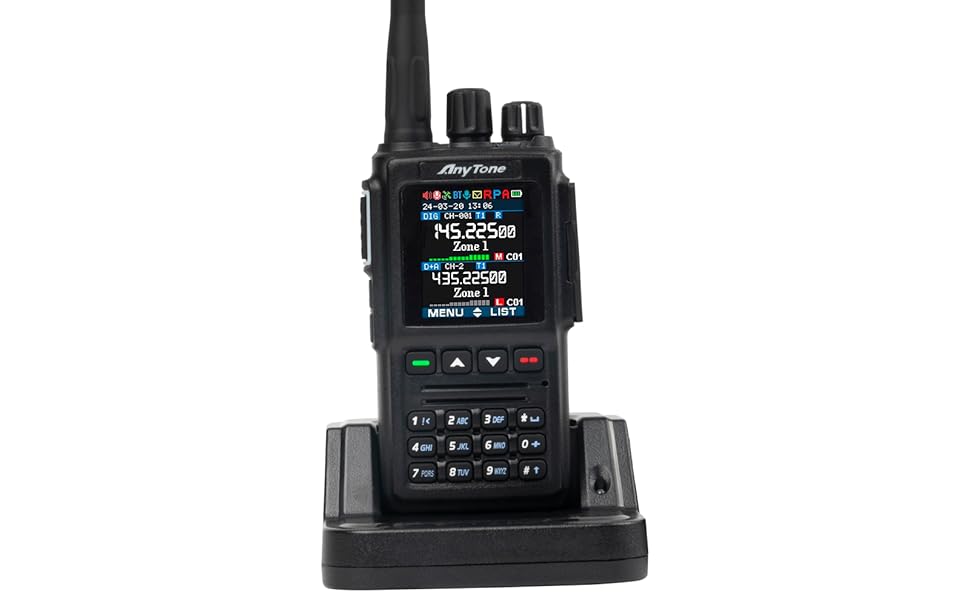Amazon.com: AnyTone AT-D168UV DMR Radio Handheld Ham Radio UHF/VHF with APRS/Analog/Digital Mode ...
