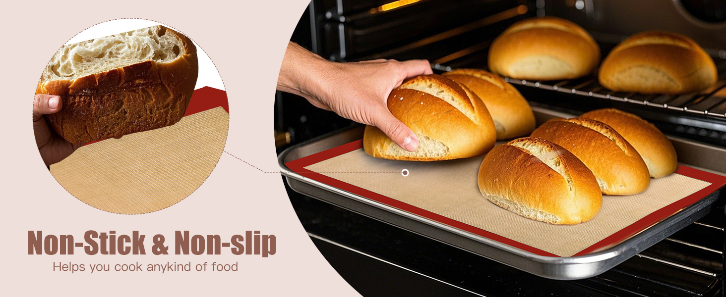 Amazon.com: XSSDPDC 3-Pack Non-Stick Silicone Baking Mat, Food Safe ...
