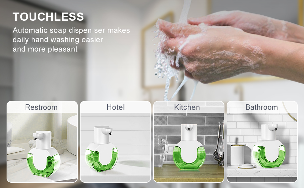 Amazon.com: GuDoQi Automatic Foaming Soap Dispenser, 4-Level Adjustable Foam Volume, 14.2oz ...