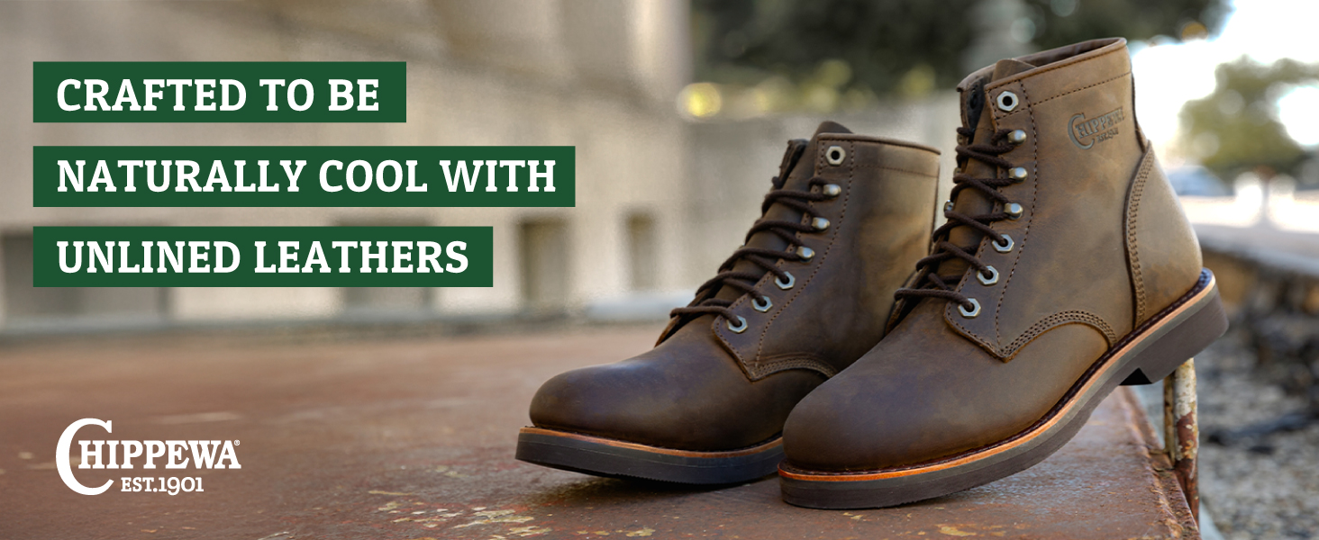 Amazon.com | Chippewa Men's 6" Classic 2.0 Soft Toe Unlined Lace Up Work Boots - Durable, Full ...