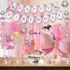 Amazon.com: Western Cowgirl Party Hanging Decorations, Disco Cowgirl ...