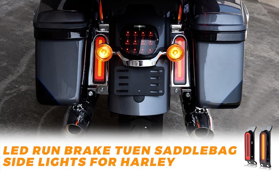 Amazon.com: VEISUTOR Rear Fender Light Saddlebag Side Light for Ultra FLTRU 14-22, Auxiliary LED ...