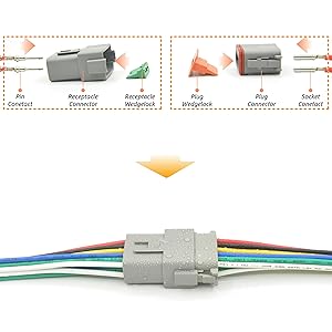 Amazon.com: 215 PCS Deutsch Connector Kit, DT 2 3 4 6 8 12 Pin Connectors, IP67 Waterproof ...