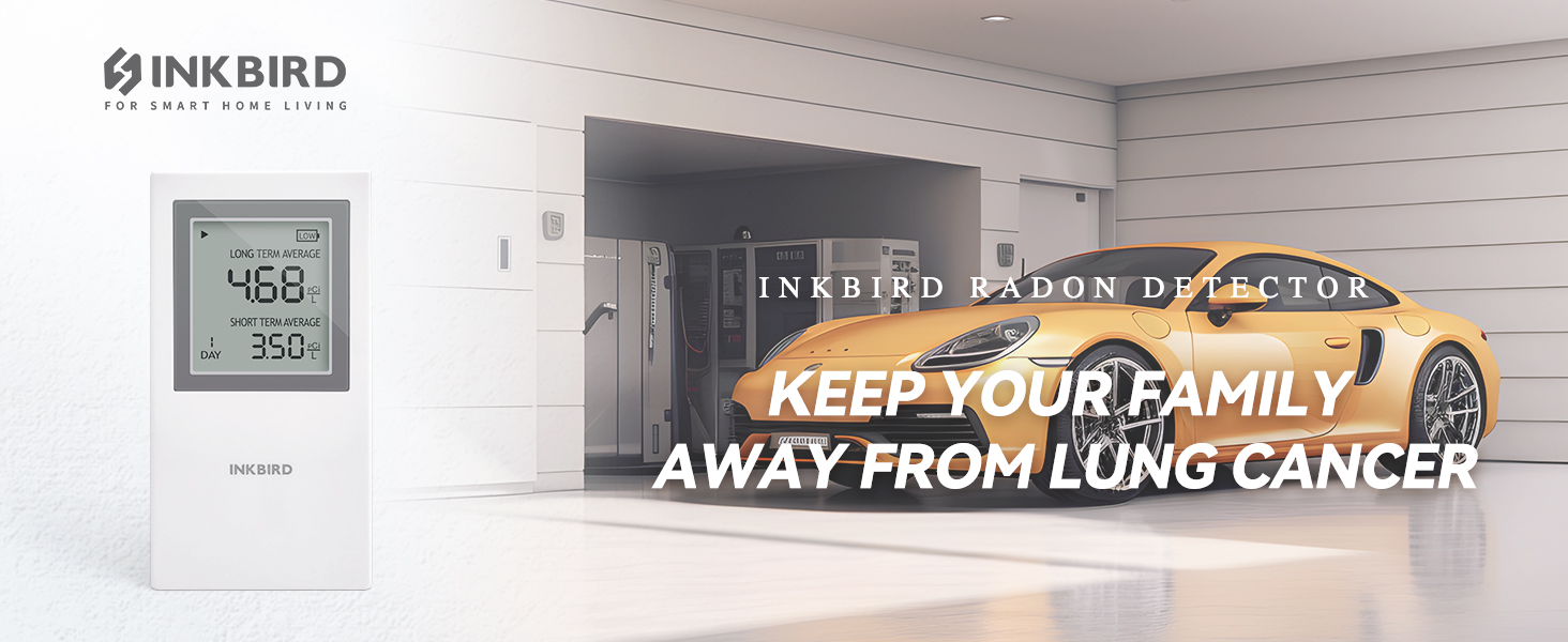 INKBIRD Home Radon Detector, Portable Radon Meter Battery Operated, US ...