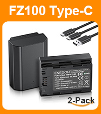 ENEGON NP-FZ100 Batería de Repuesto (Paquete de 2) y Smart LED Cargador Dual USB para Sony NP ...
