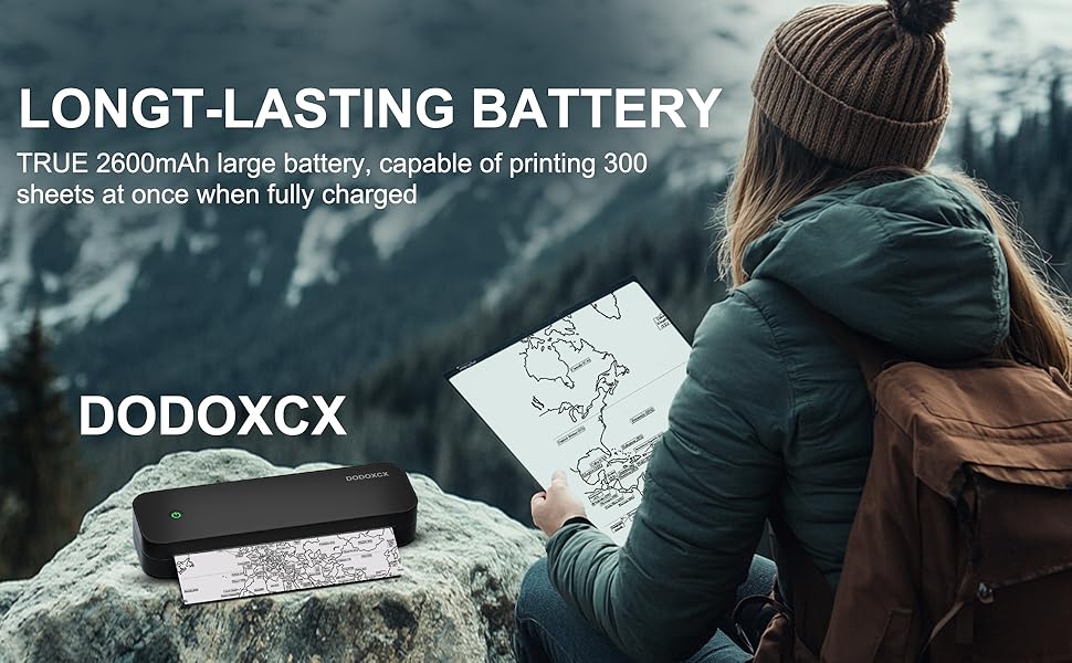 Portable Printers Wireless For Travel Portable Thermal Wireless Bluetooth Inkless