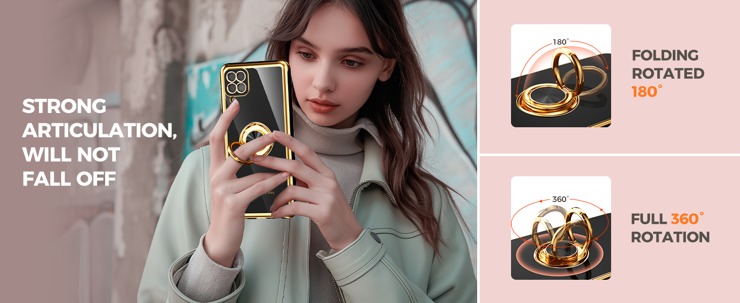 Amazon.com: Nonional for Samsung Galaxy A12 Case with 2 Pack Screen Protector, 360° Rotatable ...