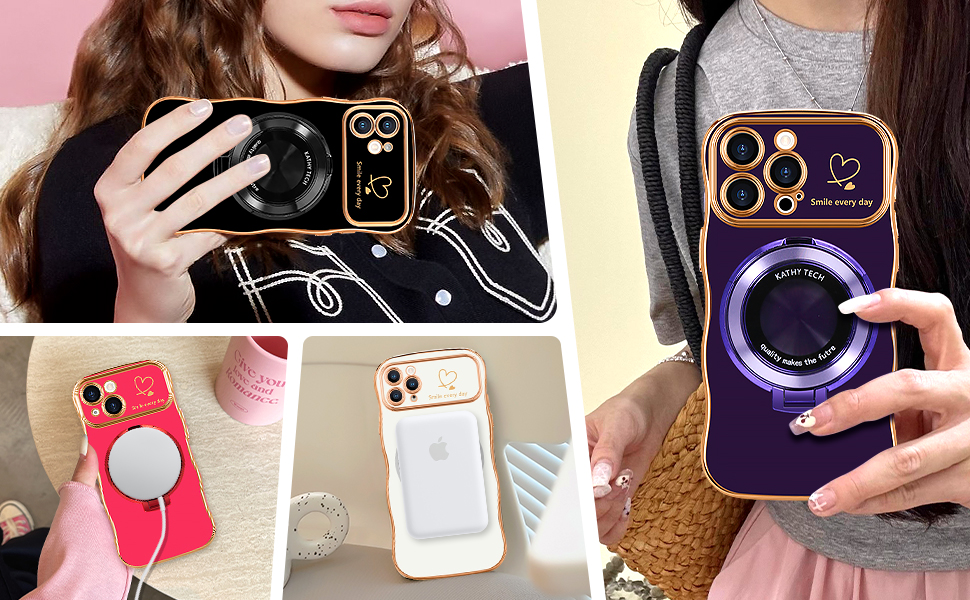 Amazon.com: NITITOP Compatible with iPhone 13 Pro Max Case Magnetic Ring Stand [Compatible with ...