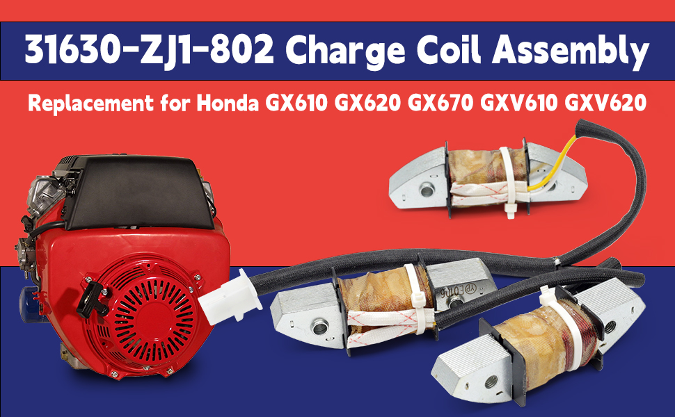 Amazon.com: Dusledel 31630-ZJ1-802 Charge Coil Assembly Replacement for Honda GX610 GX620 GX670 ...