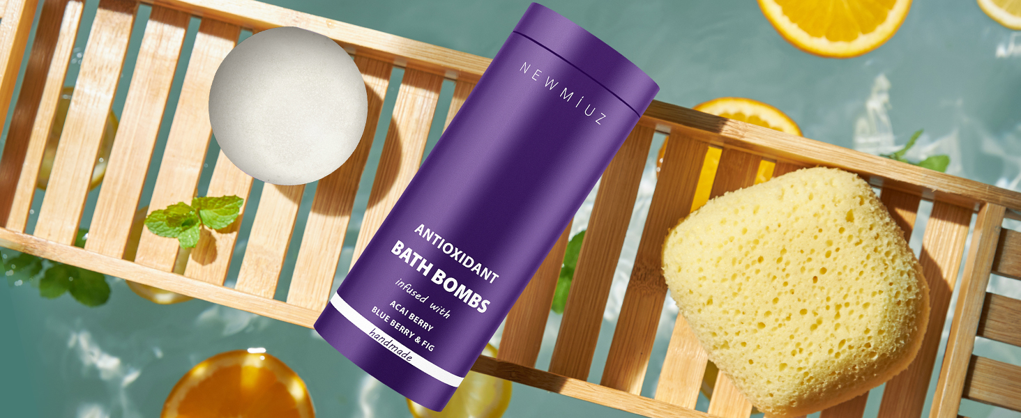 Nutritious Bath Bombs Natural Antioxidant - Acai Blueberry Fig Luxury ...