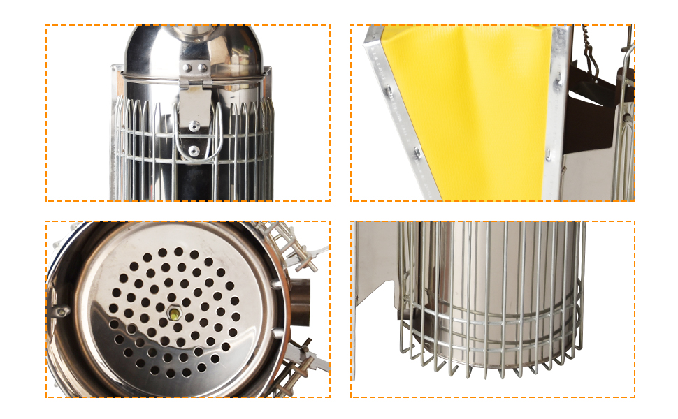 Amazon.com: Bee Smoker Stainless Steel Beehive Smoker with Heat Shield Beekeeping Equipment for ...