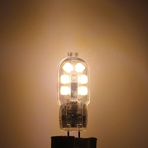 Cxyemt 2W G4 LED Bulbs Warm White 3000K, Replacement 20W Halogen Bulb, Non Flicker AC/DC 12V ...