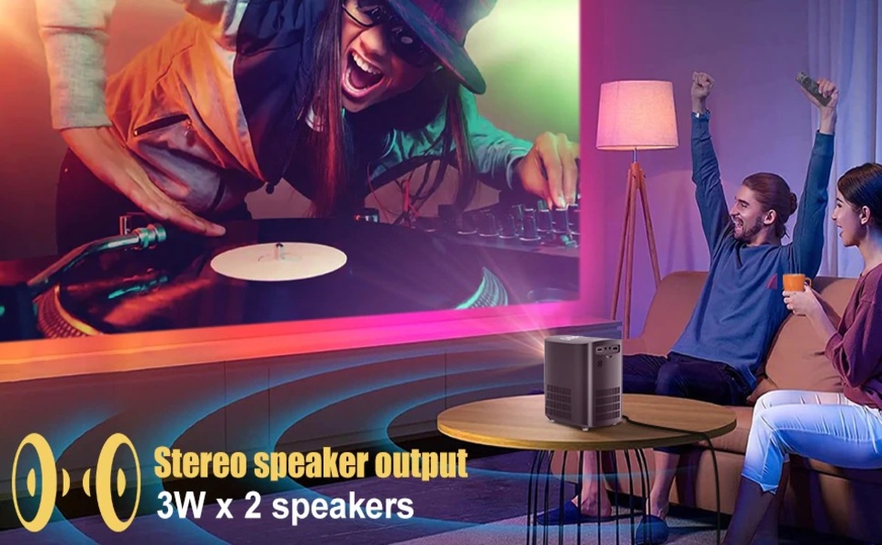 AUN BYINTEK X20 Android 9.0 Projector for Home 4K Video Support, 450 ...