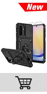 Amazon.com: for Samsung Galaxy A26 5G Phone Case, with Screen Protectors and Camera Cover ...