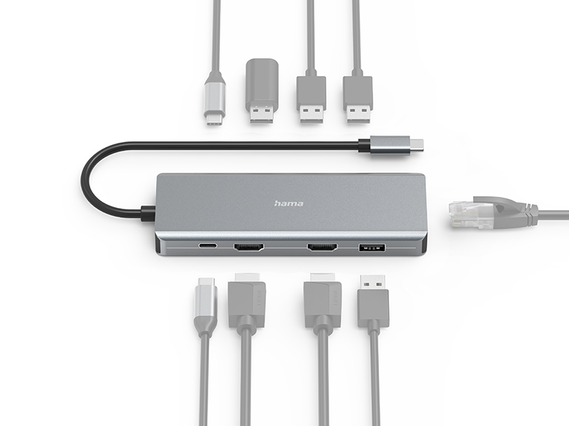 Hama USB-Hub 9 Ports Aluminium: Amazon.de: Computer & Zubehör