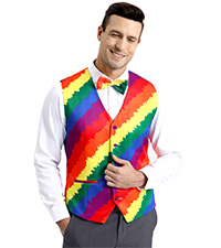 Fashonal Pride Outfits for Men Rainbow Suit Set Porm Party Funny Pride Jacket Pants Set with Tie ...