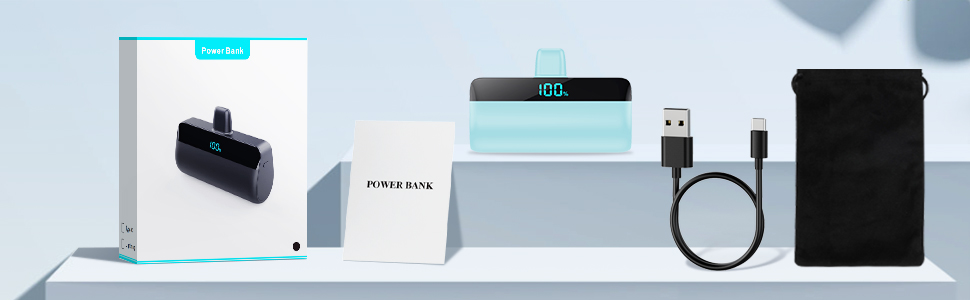 Feob Mini Power Bank Portable Charger 5200mAh for iPhone 15 Series, PD USB C Battery Pack with ...