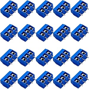 20 Pcs 3Pin 5.08mm Pitch PCB Mount Screw Terminal Block Connector by ...
