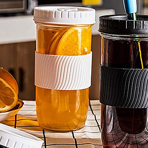 Amazon.com: Youeon 4 Pack 24 Oz Reusable Boba Cups with Lids and Straw, Iced Coffee & Smoothie ...