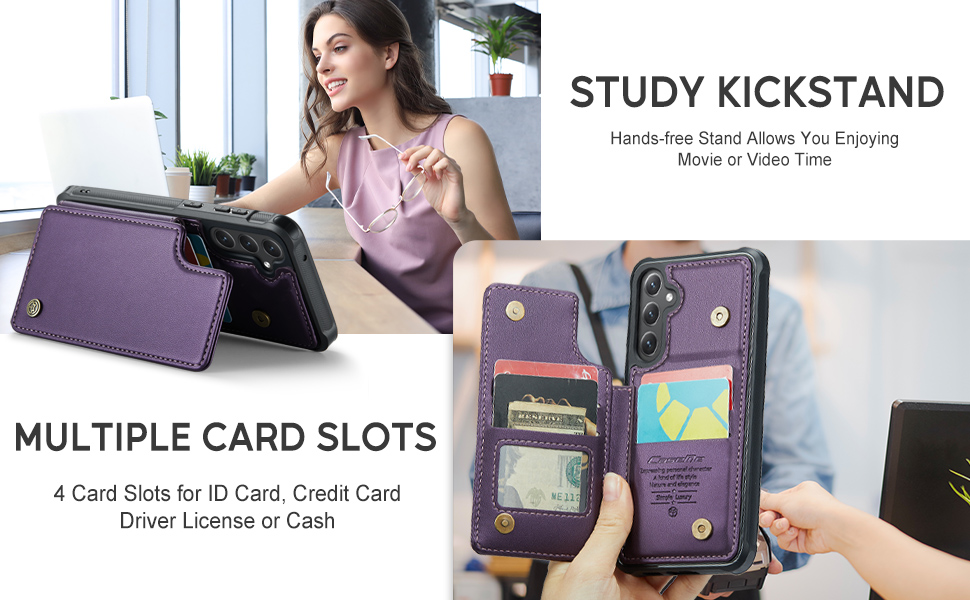 Amazon.com: Vinich for Samsung Galaxy S23 FE Wallet Case with Card Holder, RFID Blocking Credit ...