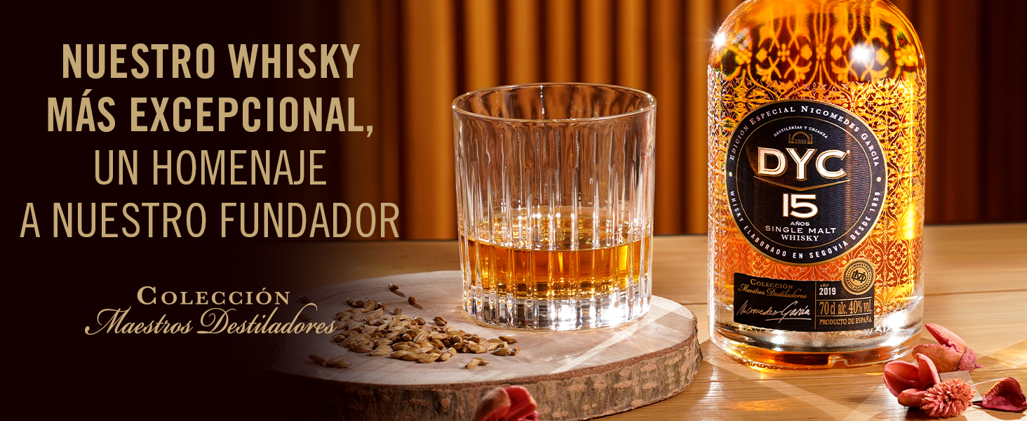 DYC 15 Años Whisky Single Malt Colección Maestros Destiladores 70cl : Amazon.es: Alimentación y ...