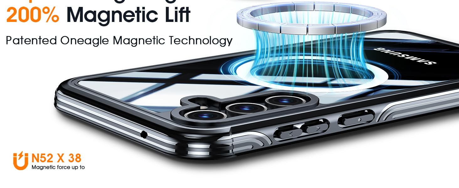 Amazon.com: Oneagle Magnetic for Samsung Galaxy A55 5G Case[360°Full Body Drop-Proof][Built-in ...