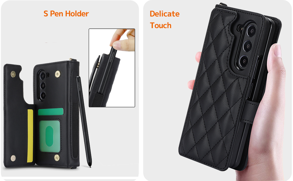 Amazon.com: NINKI Compatible Samsung Galaxy Z Fold 6 Case Wallet with S Pen Holder, 4 Card ...