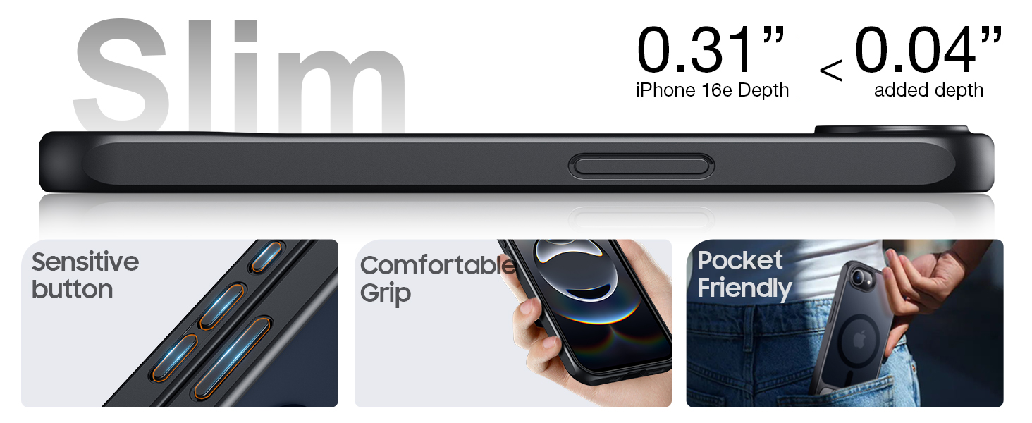 Amazon.com: Temdan Magnetic Compatible with iPhone 16E Case, [Built-in Invisible Kickstand ...