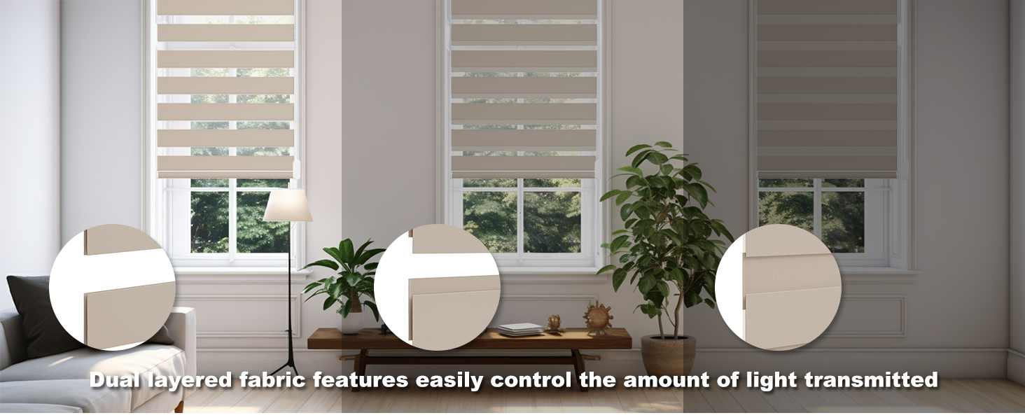 Amazon.com: Changshade Custom Size Zebra Blinds with Cord, Blackout(85%) Corded Zebra Roller ...