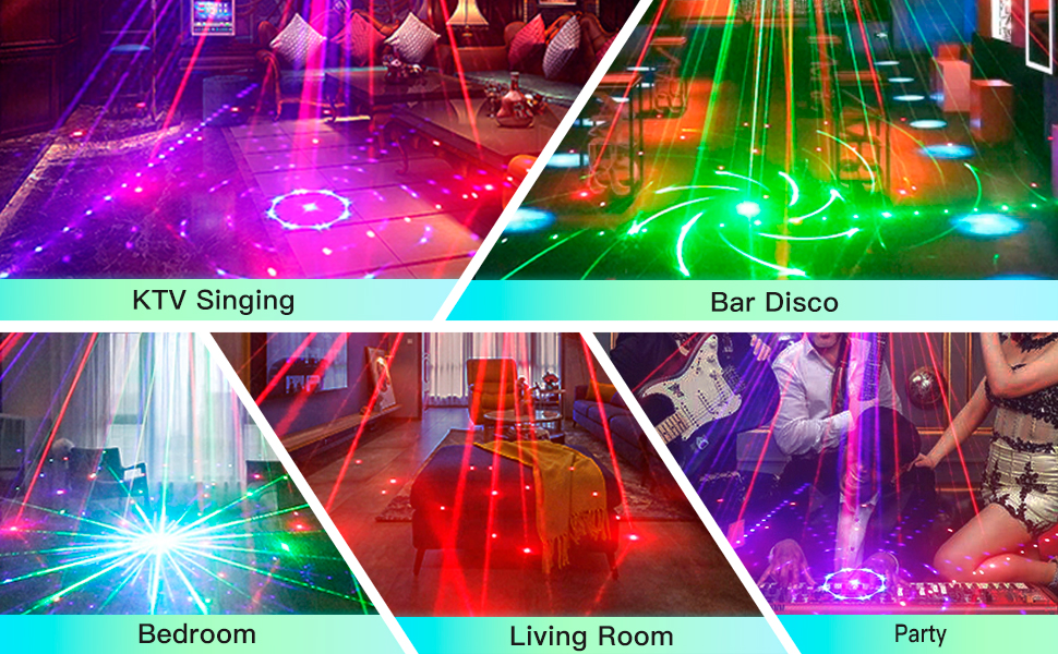 21 Eyes Stage Light Disco Dj Party Strobe Lights Indoor Sound Activated ...