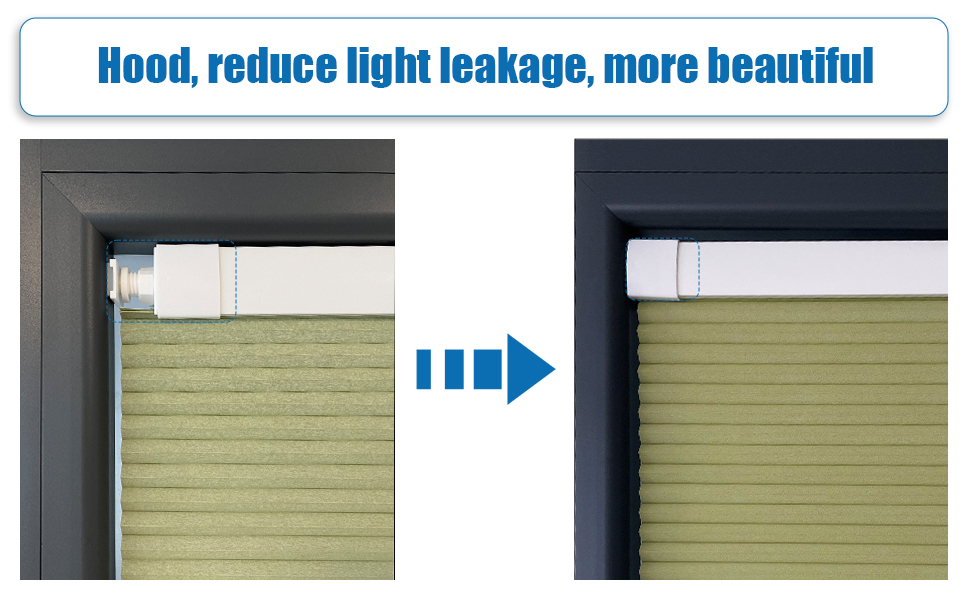 Blinhdome Custom Size Cellular Blinds for Windows No Drill Blackout ...