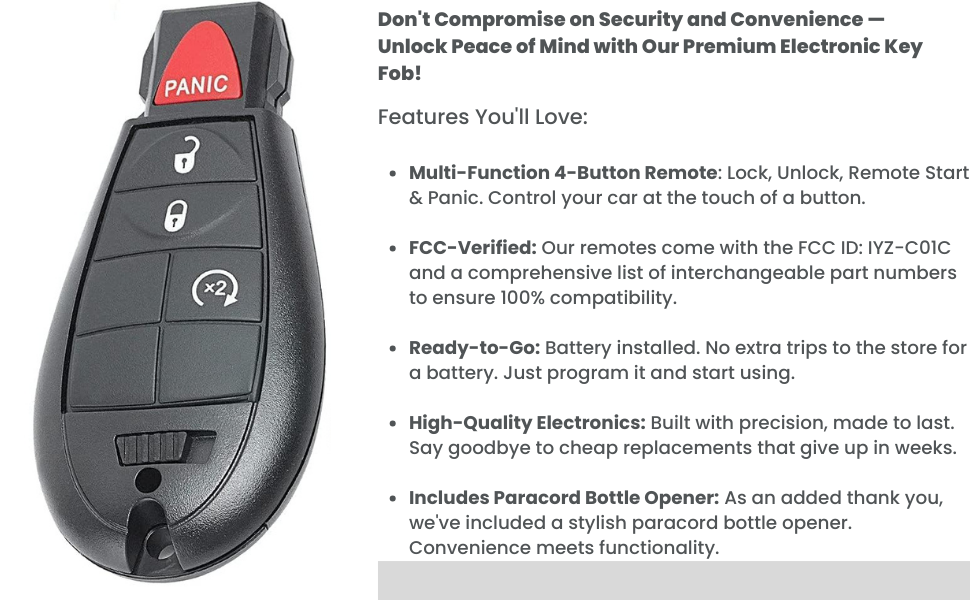 Amazon.com: Key Fob FOBIK Replacement Compatible for Dodge Ram 1500 ...