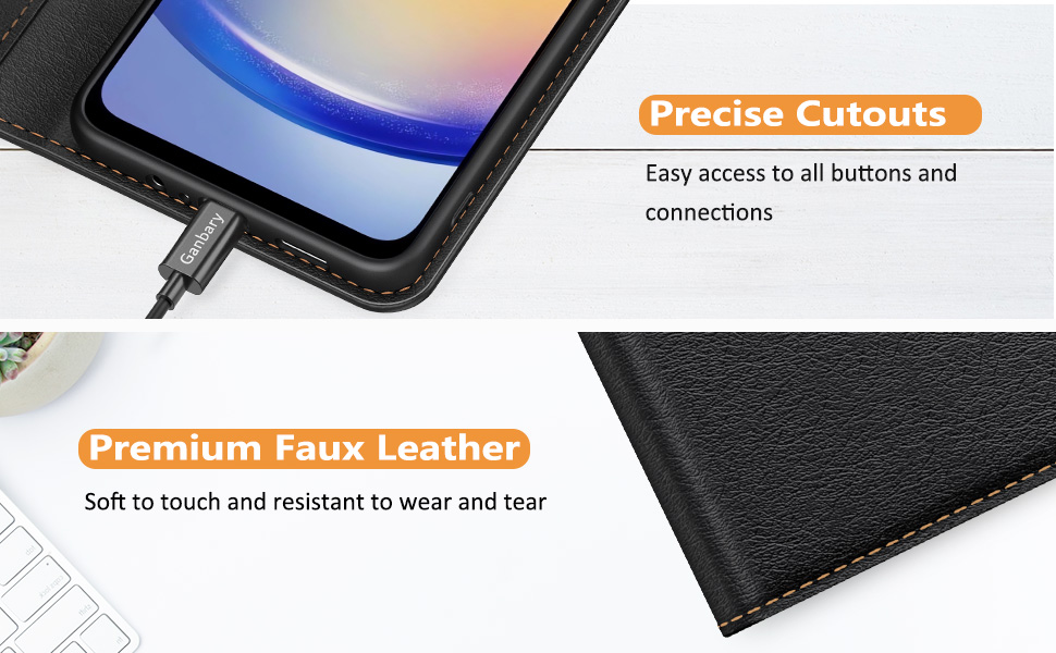 Ganbary Compatible with Samsung Galaxy A25 5G Case, Premium PU Leather ...