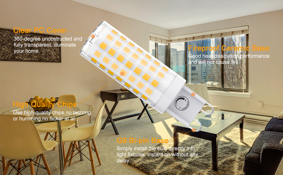 Sapiential Creation G9 LED Bulb Dimmable T4 G9 LED Light Bulbs LED 40 60 Watts G9 Halogen ...