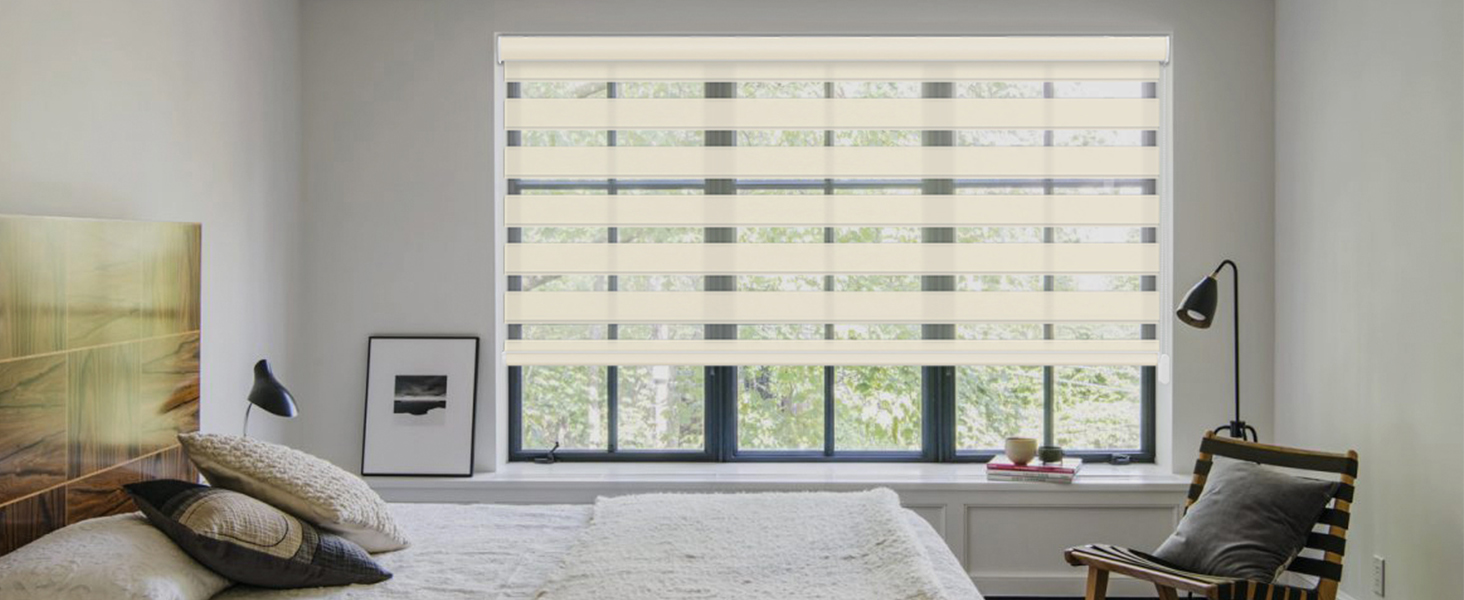 Amazon.com: Changshade Corded Zebra Blinds for Sliding Glass Door Custom Size, Light Filtering ...