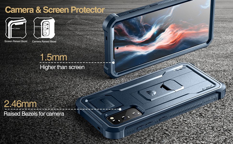 Amazon.com: Dexnor for Samsung Galaxy S20 FE Case, [Built in Screen Protector and Kickstand ...